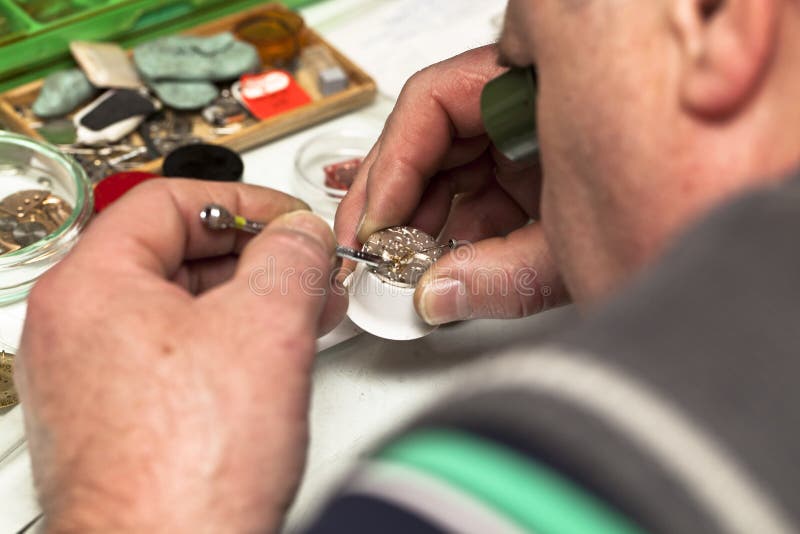 Clockmaker stock image. Image of craft, watchmaking, guild - 23655675