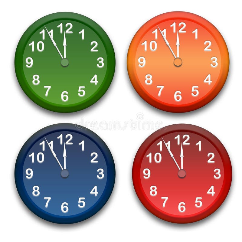 Spinning Clock stock vector. Illustration of daylight - 12764960