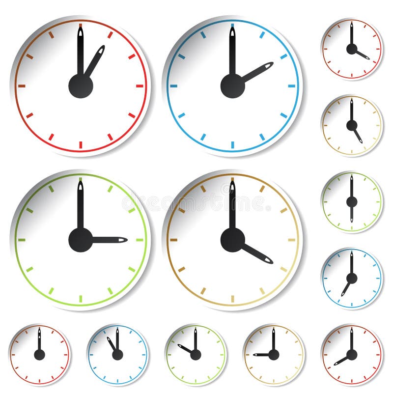 Different types of clocks stock vector. Illustration of object - 53093749