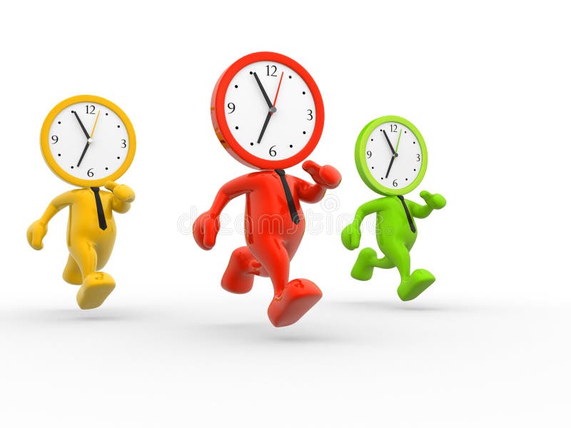 Stickman Time Management Productivity Schedule Stock Vector ...