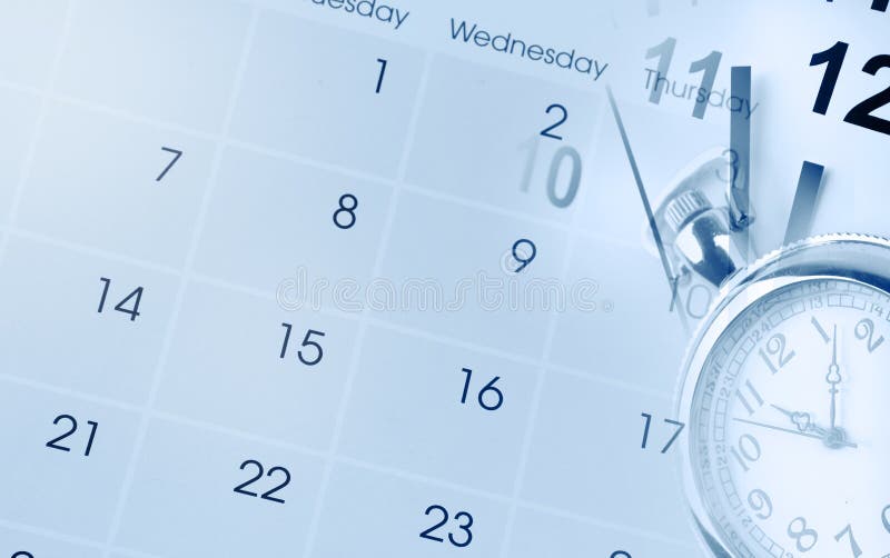 Clocks and calendar stock image. Image of month, objects - 161377503