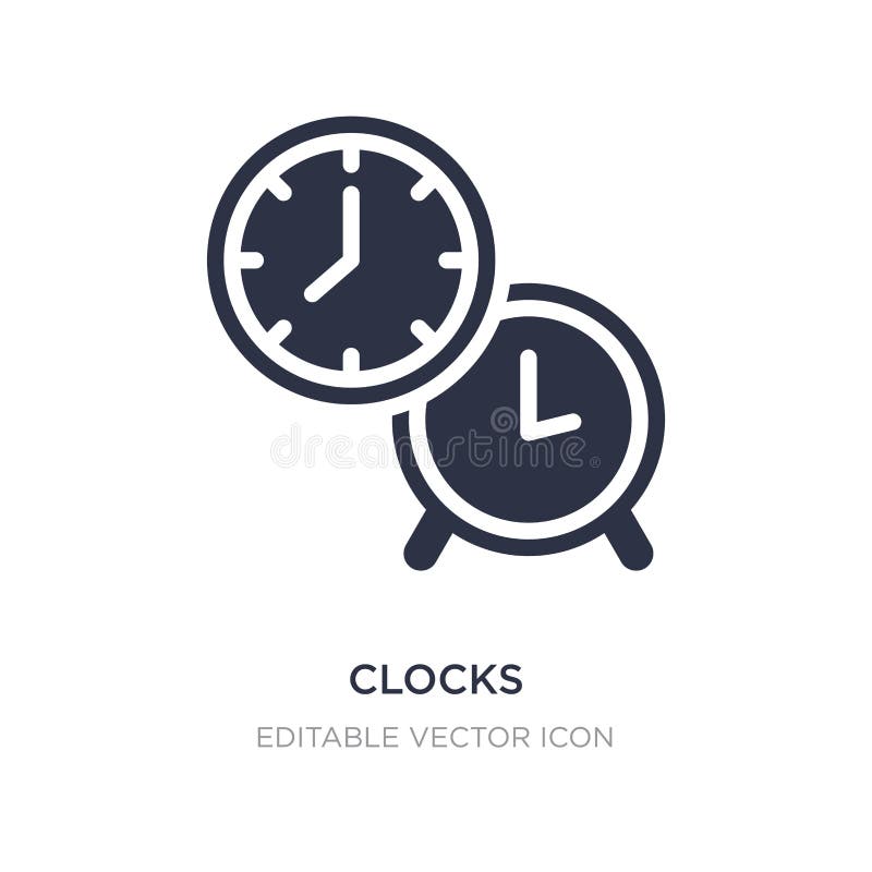 Clocks Icon on White Background. Simple Element Illustration from Tools ...