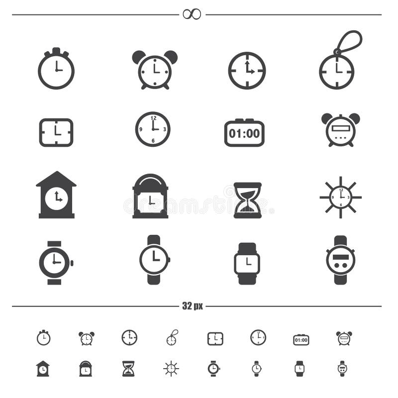 Clocks icons vector stock vector. Illustration of eps1 - 43329021
