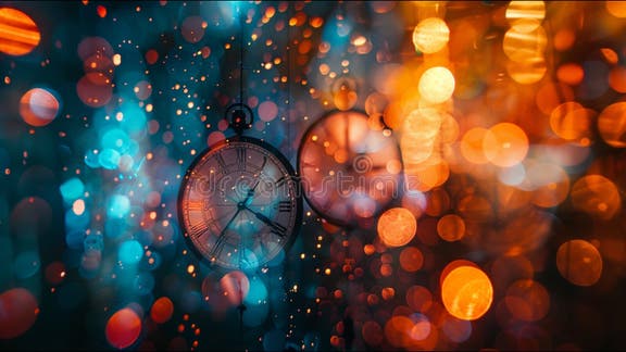 Clocks River of Time Multiple Clockfaces Roman Numerals Stock ...