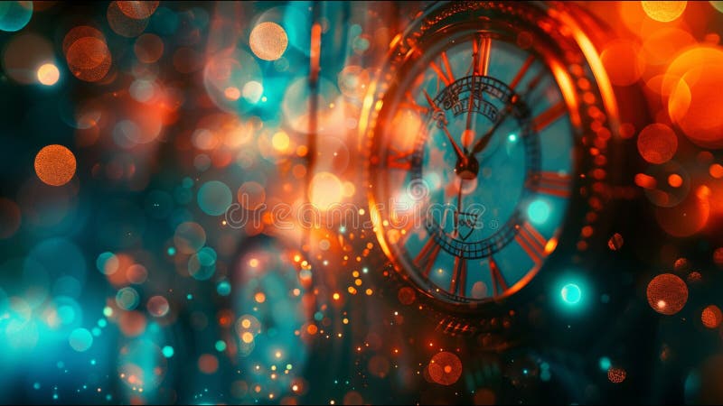 Clocks River of Time Multiple Clockfaces Roman Numerals Stock ...