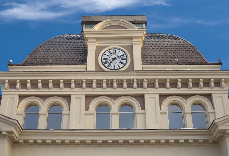 Clocks on building top stock photo. Image of blocks, urban - 30098068