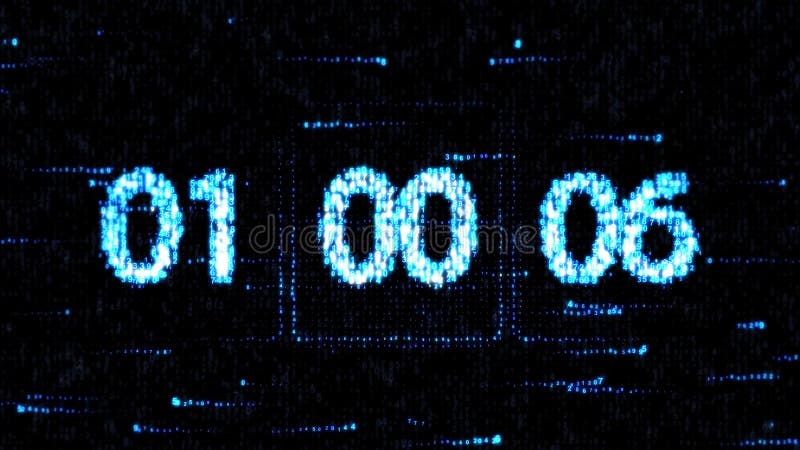 Clocks are Set at 01:00 Starting a New Countdown. the Countdown on the ...