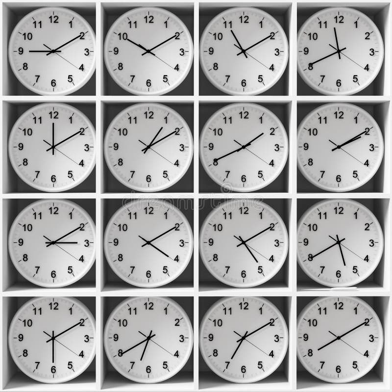 World Time Zone Clock Display Stock Vector - Illustration of york ...