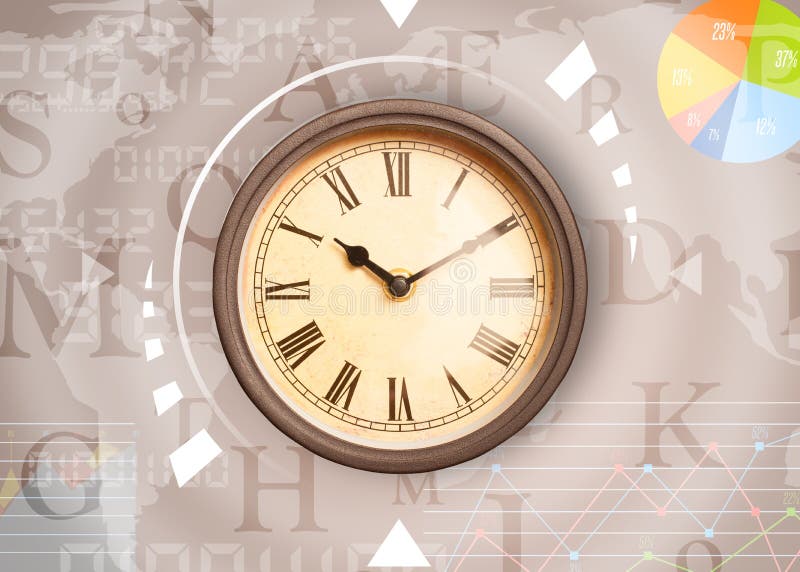 Clocks with World Time and Finance Business Concept Stock Photo - Image ...