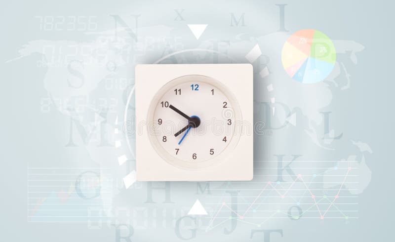 Clocks with World Time and Finance Business Concept Stock Photo - Image ...