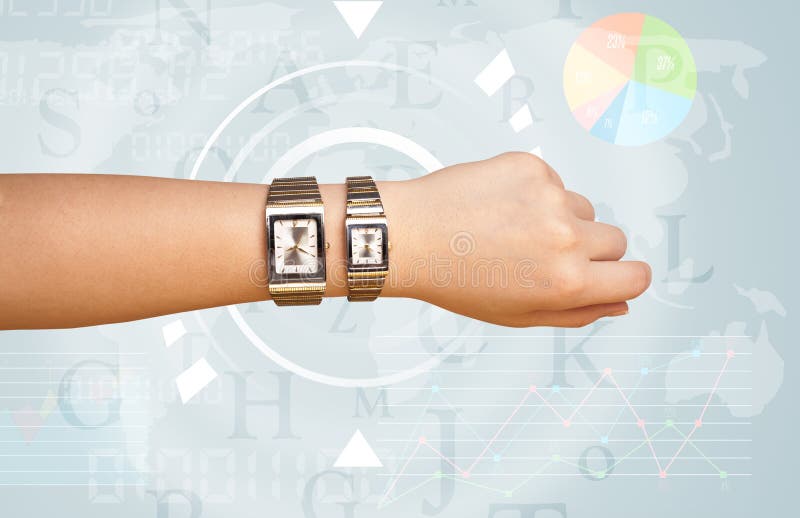 Clocks with World Time and Finance Business Concept Stock Image - Image ...