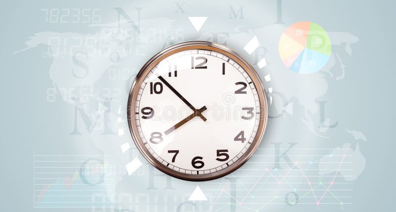 Clocks with World Time and Finance Business Concept Stock Image - Image ...