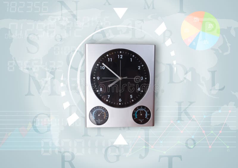 Clocks with World Time and Finance Business Concept Stock Photo - Image ...