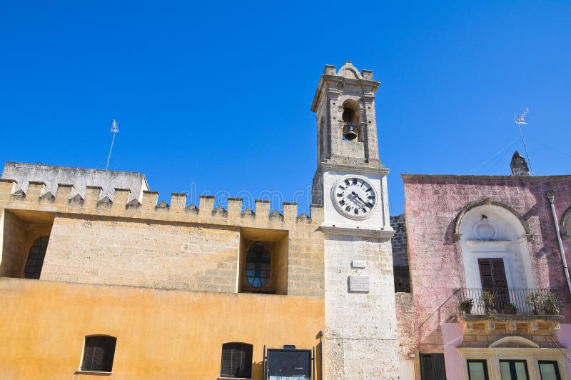 Clocktower. Alessano. La Puglia. L'Italia. Immagine Stock - Immagine di ...