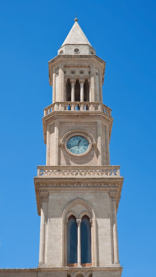 Clocktower. Altamura. Apulia. Stock Image - Image of belltower, facade ...