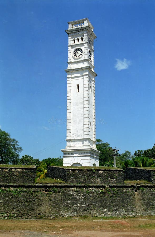 Clocktower, Matara, Sri Lanka Stock Image - Image of cultural, carving ...