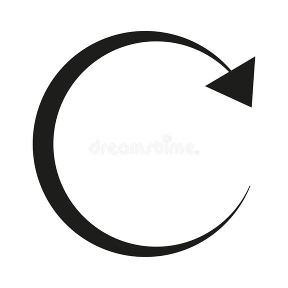 Clockwise Arrow Icon. Circular Direction Shape. Vector Turn Symbol. Road Loop Figure Stock ...