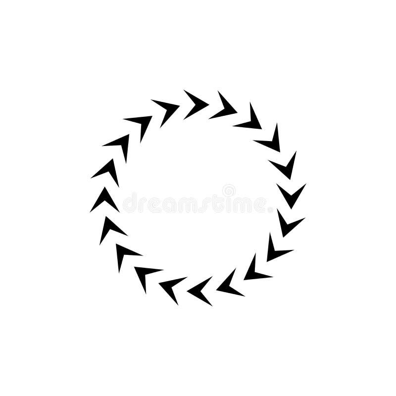 Clockwise Arrows in Circle, Shows the Motion. Stock Vector Illustration ...