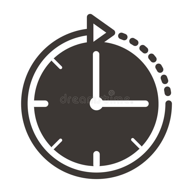 Clockwise Clock. Vector Illustration Decorative Design Stock Vector ...