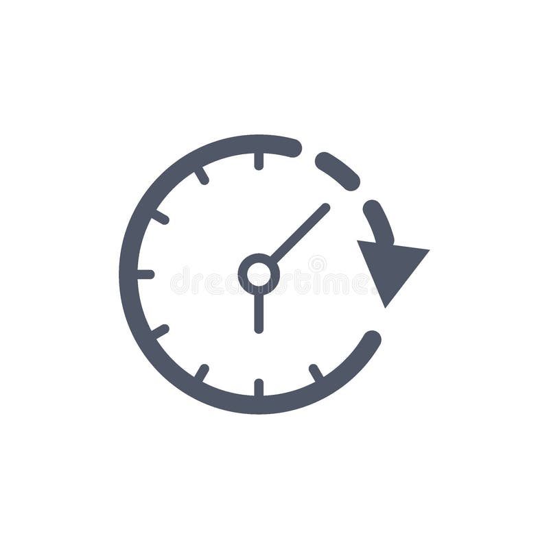 Clockwise Clock. Vector Illustration Decorative Design Stock Vector ...