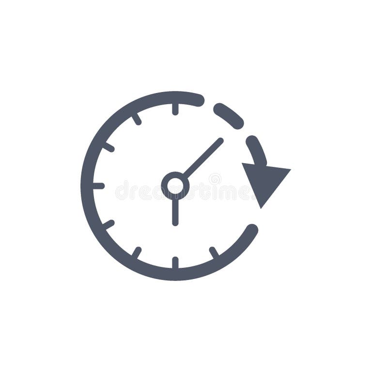 Clockwise Clock. Vector Illustration Decorative Design Stock Vector ...