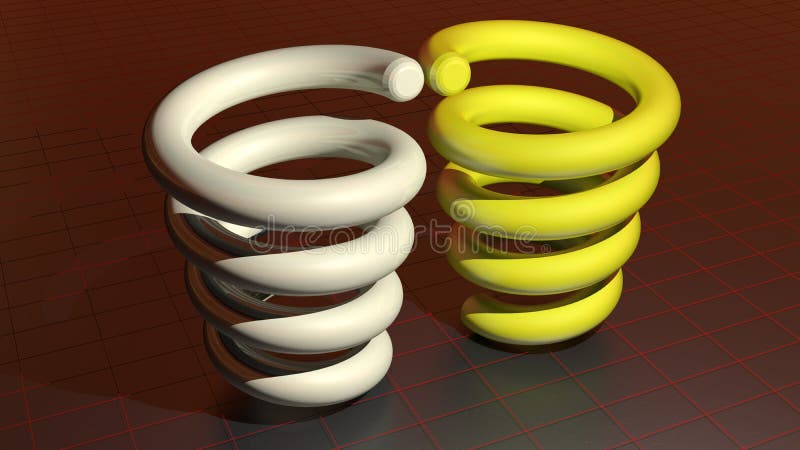 Clockwise & Counterclockwise Springs Stock Illustration - Illustration ...