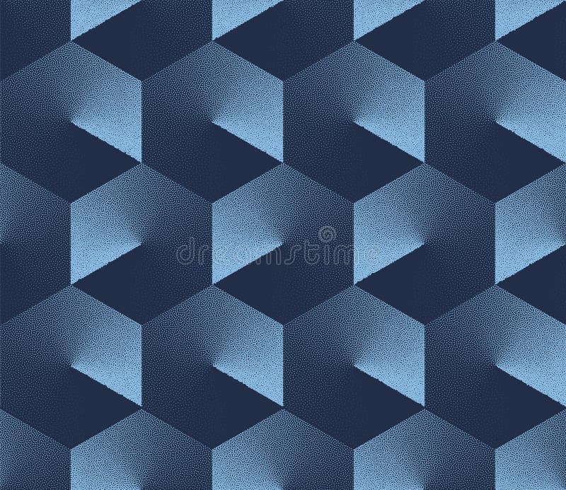 Clockwise Gradient Hexagon Vector Abstract Blue Striking Trendy ...