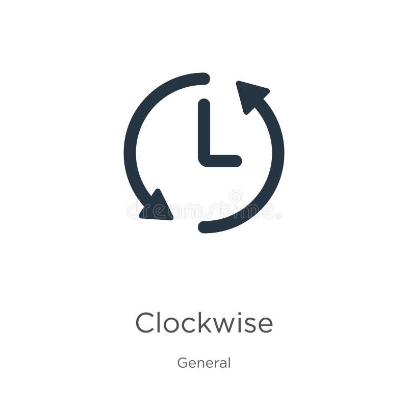 Clockwise Icon Vector. Trendy Flat Clockwise Icon from General ...