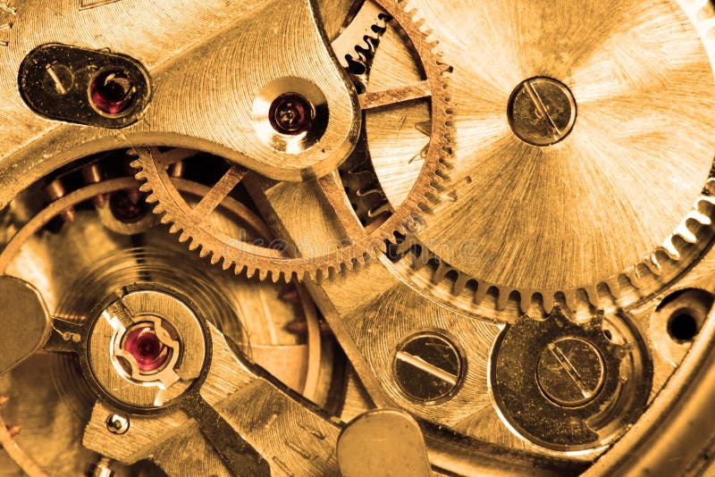 Clock Cogs Isolated on Black Stock Image - Image of cogwheels, wheels ...