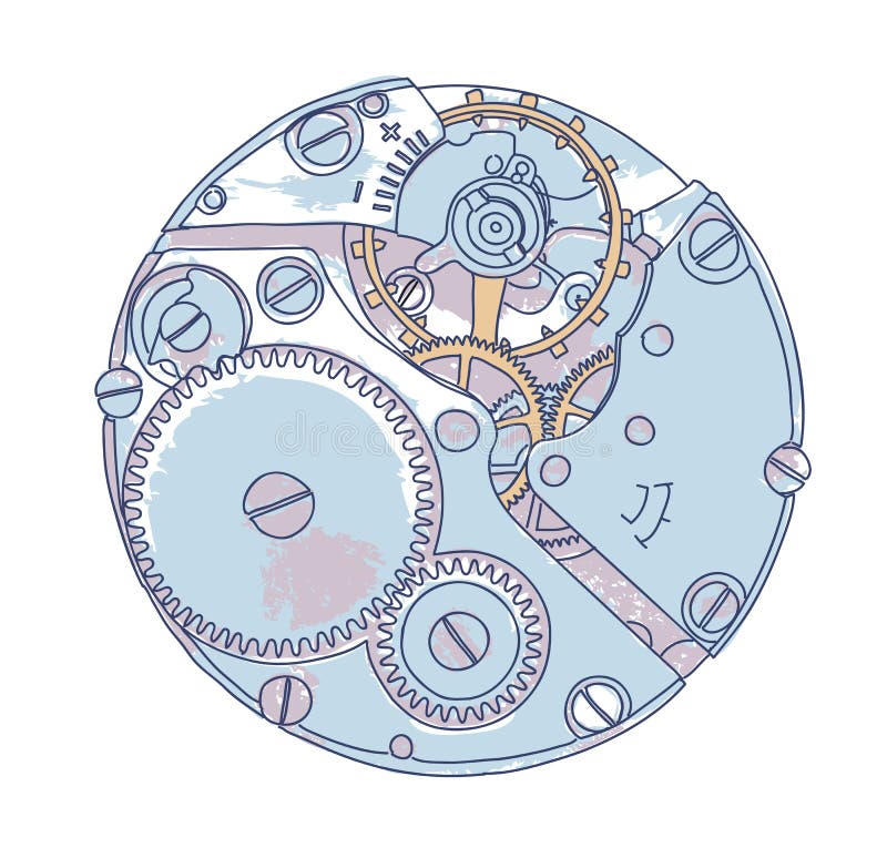 Clockwork. stock vector. Illustration of objectsequipment - 29599443
