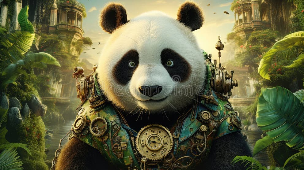 Clockwork Beast of the Steampunk Zoo Stock Illustration - Illustration ...