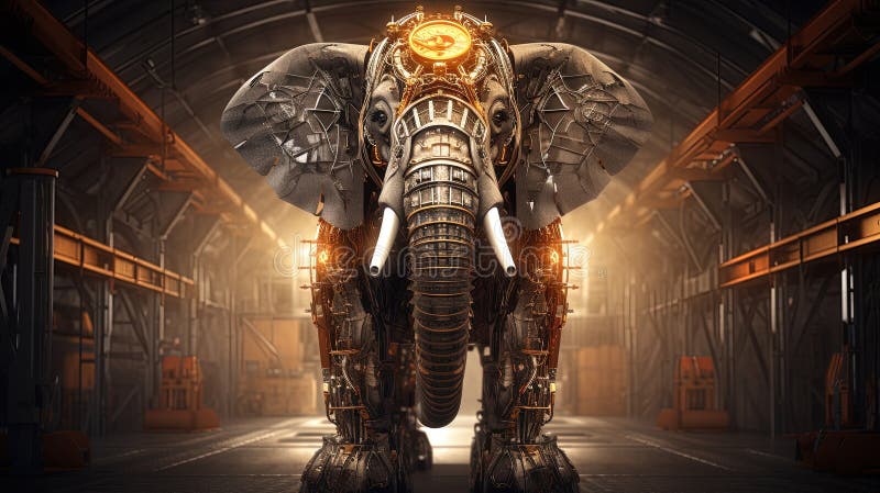 Clockwork Beast of the Steampunk Zoo Stock Illustration - Illustration ...