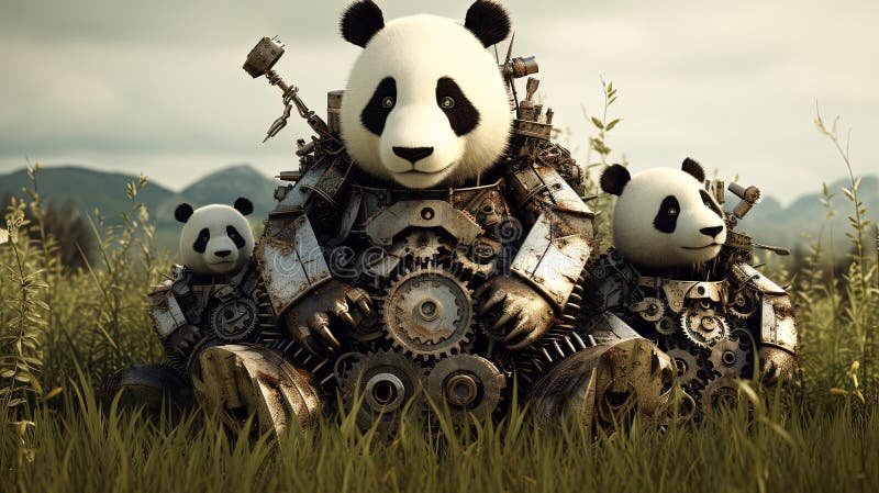 Clockwork Beast of the Steampunk Zoo Stock Illustration - Illustration ...