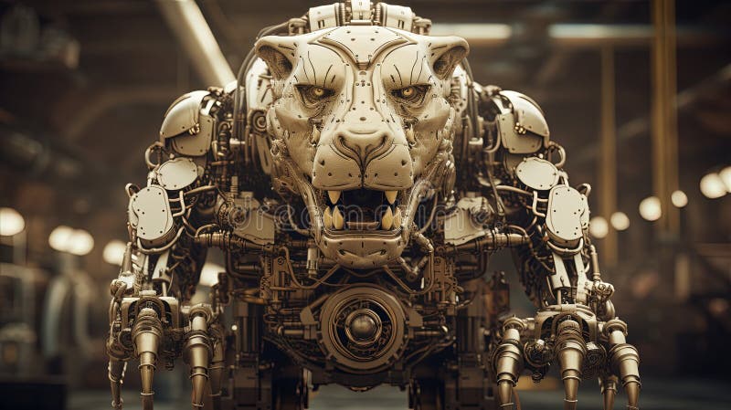 Clockwork Beast of the Steampunk Zoo Stock Illustration - Illustration ...