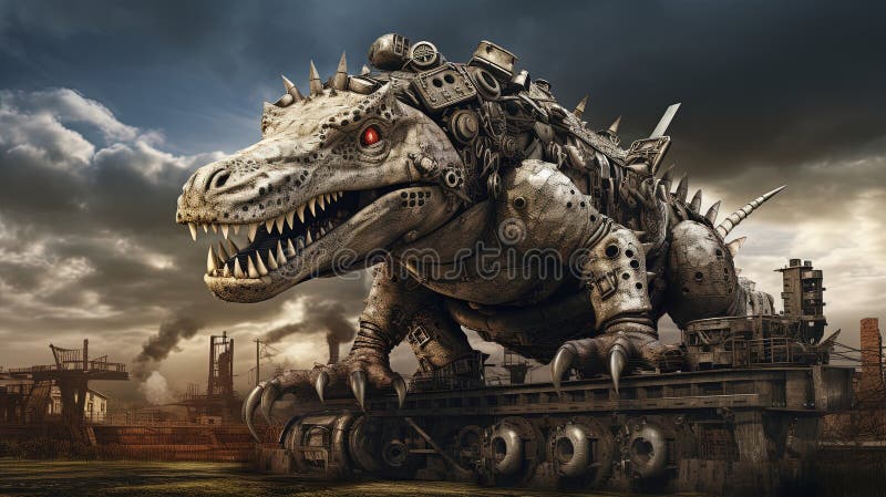 Clockwork Beast of the Steampunk Zoo Stock Illustration - Illustration ...