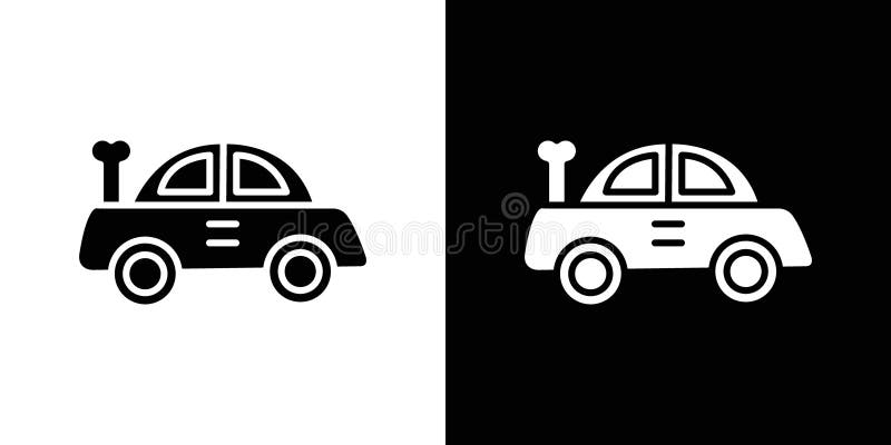 Clockwork Car Toy Icon Logo Set Vector Stock Vector - Illustration of ...