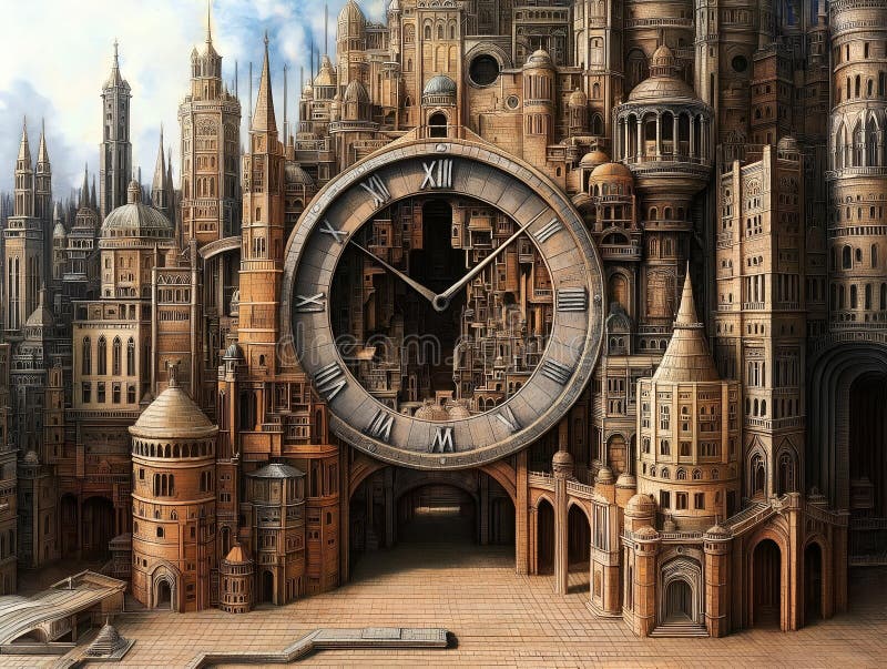 Clockwork City, Intricate Details, Steampunk Aesthetic, Desert Setting ...