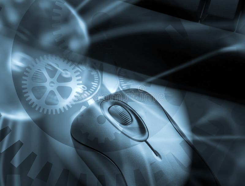 Clockwork computer stock illustration. Illustration of abstract - 7041661