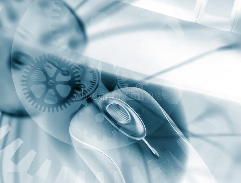 Clockwork computer stock illustration. Illustration of computing - 7144059