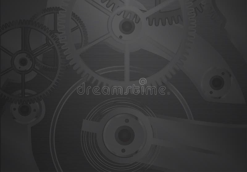 Clockwork on a Dark Background.Vector Stock Illustration - Illustration ...
