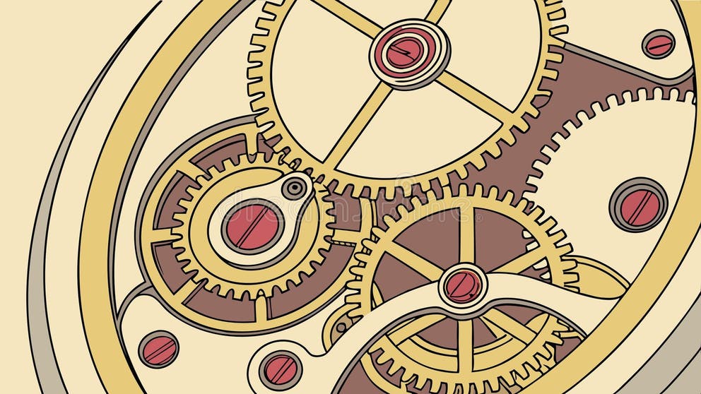 Clockwork Gears Illustration, Mechanical Design, Steampunk and ...