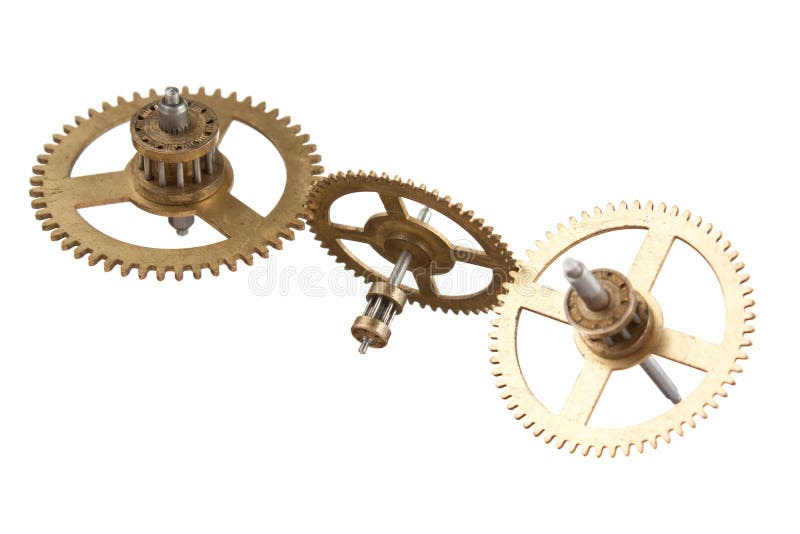 Clockwork gears isolated stock photo. Image of wheel - 124483762