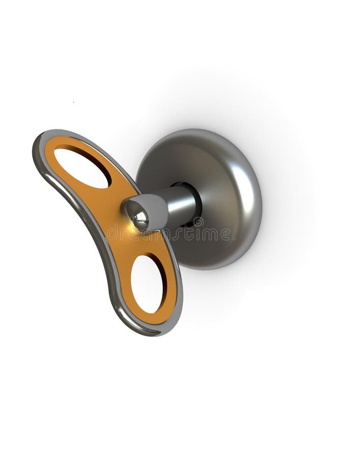 Clockwork key stock illustration. Illustration of concepts - 3211009