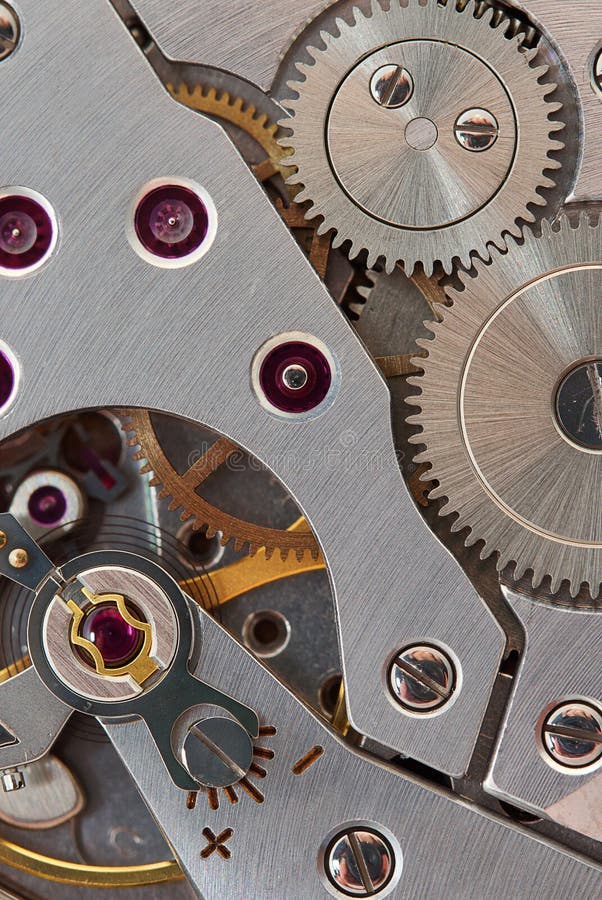 Operation Mechanism of Clock Internal Stock Image - Image of operation ...