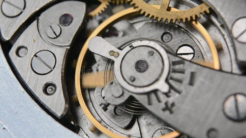 Clockwork. Macro Shot of Clock Mechanism. Gears Stock Video - Video of ...