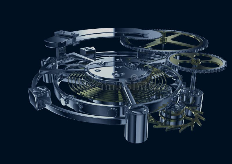 Gears and Cogs Working Together. Reliable Mechanism Stock Illustration ...