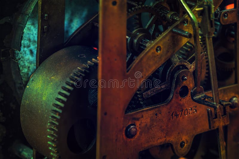 Clockwork old stock photo. Image of concepts, dark, metal - 47781064