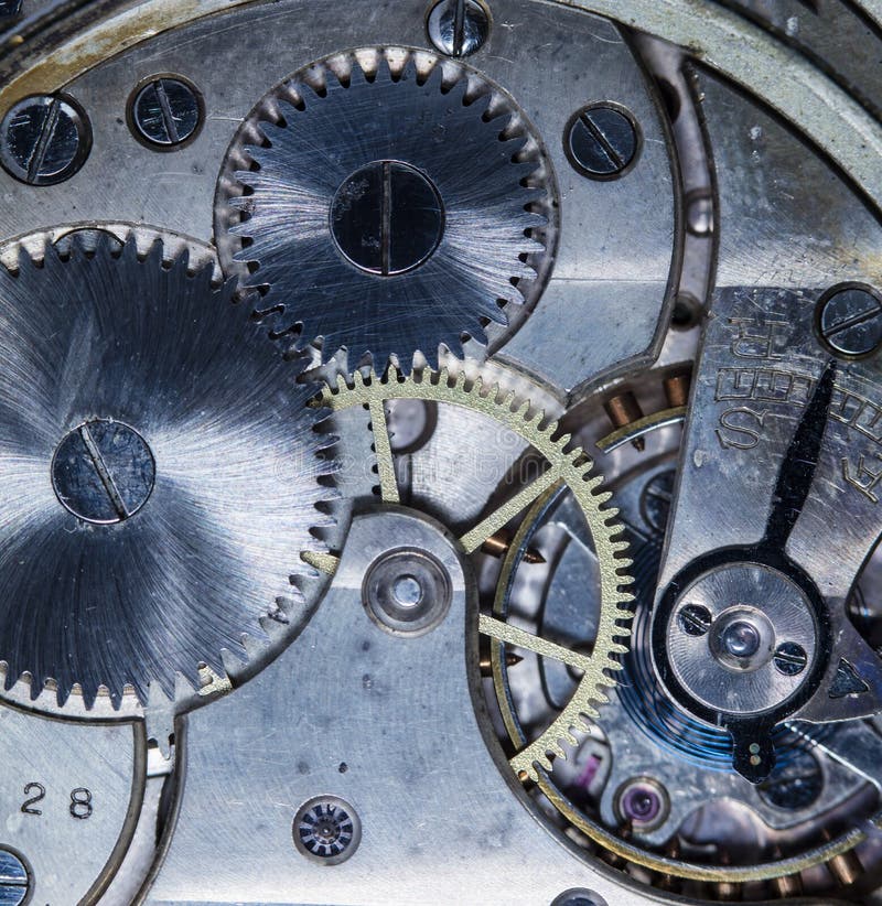 Clockwork Old Mechanical Pocket Watch Stock Image - Image of machine ...