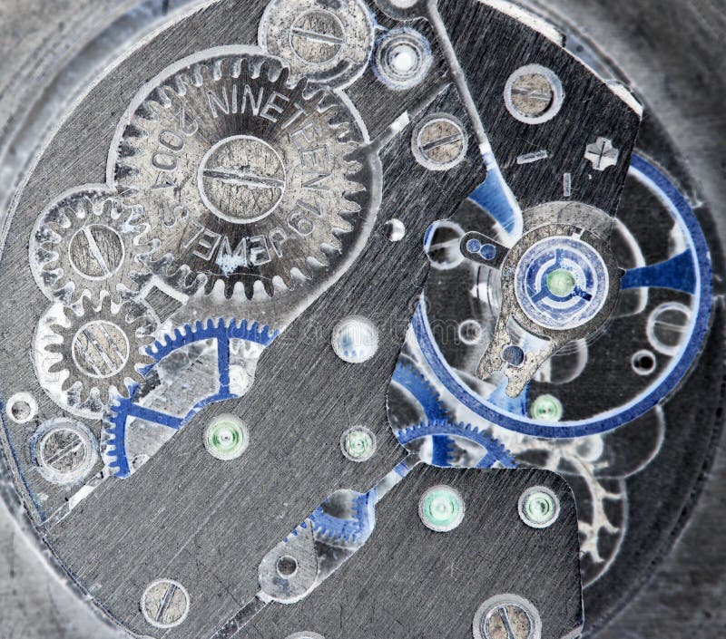 Clockwork Old Mechanical Watch Stock Image - Image of machine, industry ...