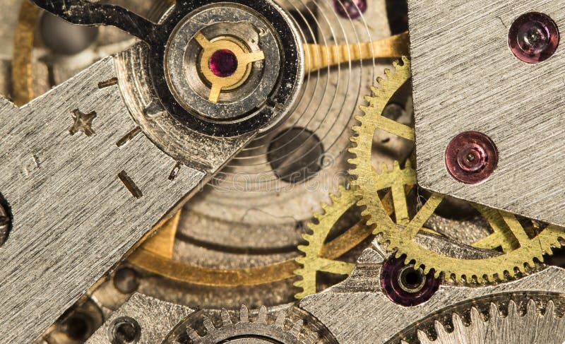 Clockwork Old Mechanical Watch Stock Photo - Image of antique, industry ...